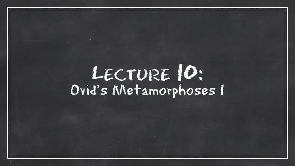 Lesson 10: Metamorphoses I | Roman Roads Press